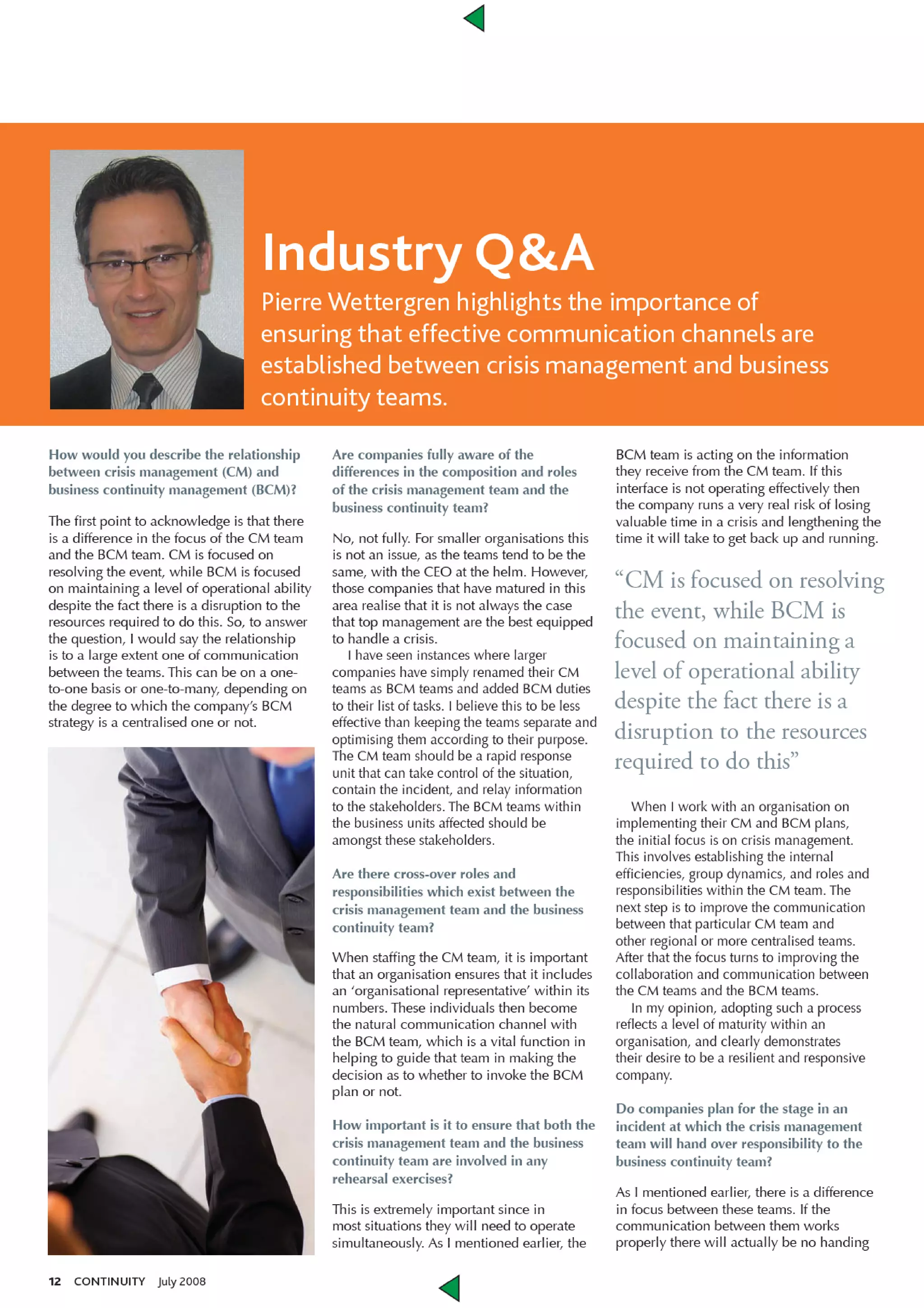 Continuity july 2008 | PDF