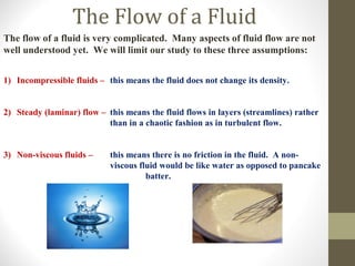 Continuity of fluid flow & bernoulli's principle | PPT