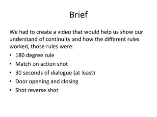 Continuity task | PPT