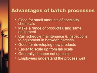 Continuos and batch process | PPT