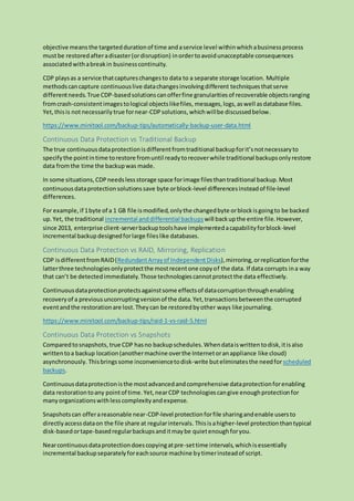 Continuous data protection | PDF