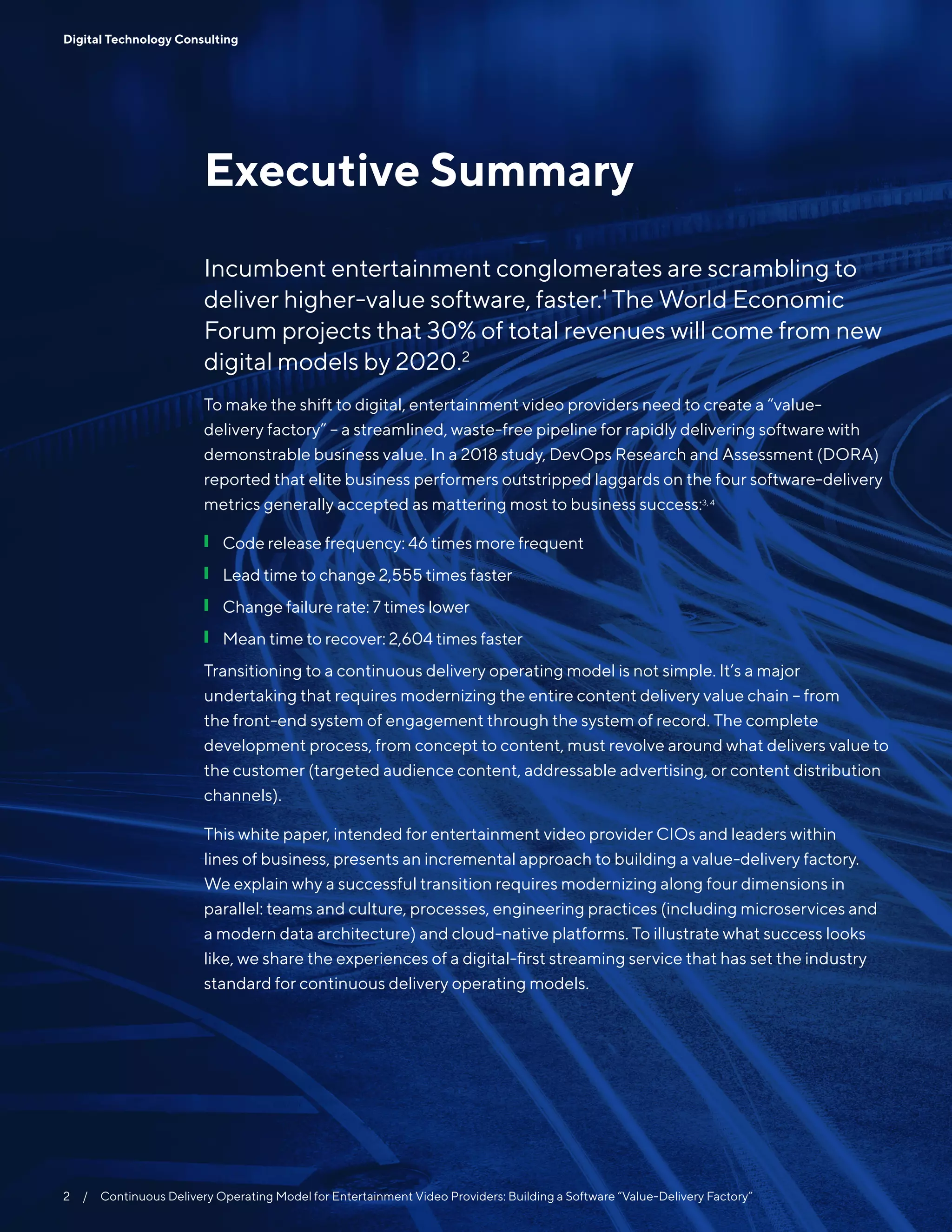 Continuous Delivery Operating Model for Entertainment Video Providers ...