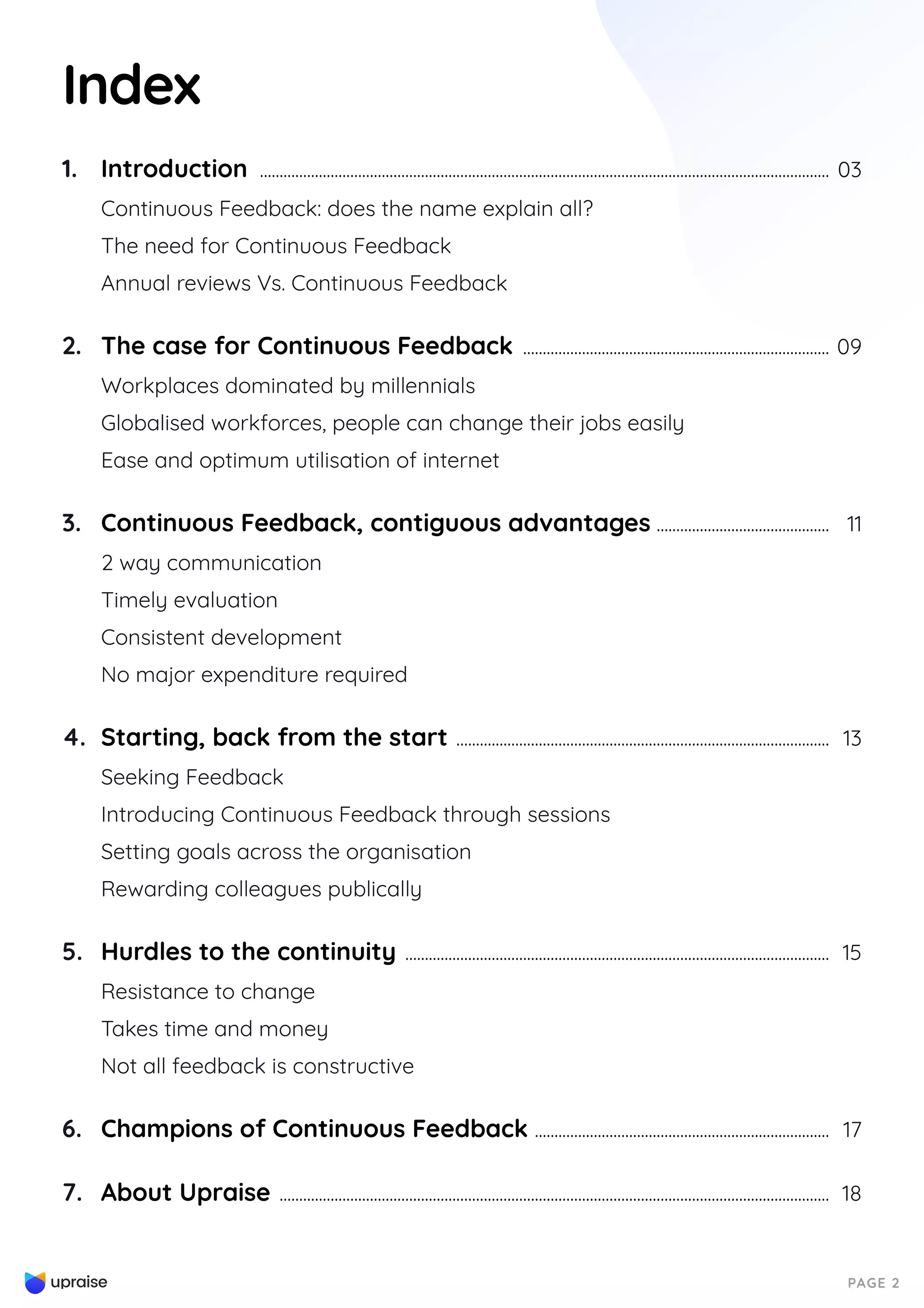Beginner's guide to Continuous Feedback | PDF