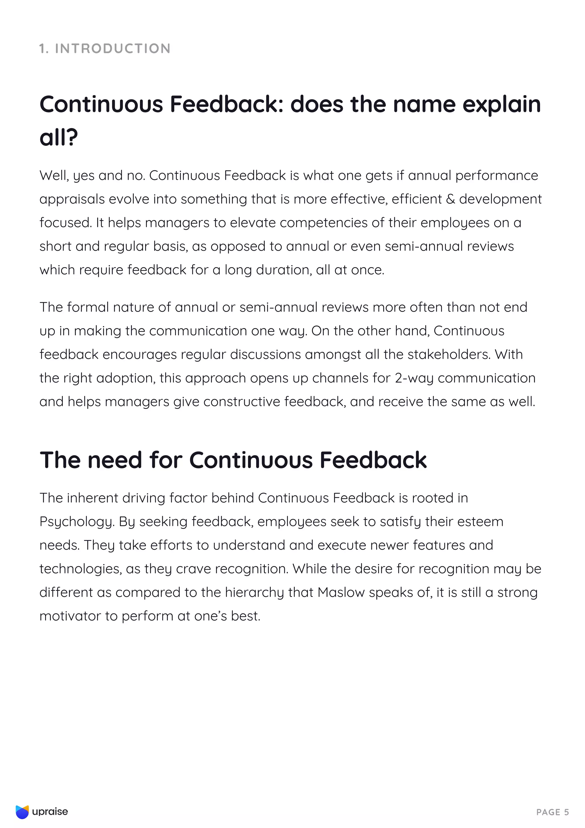 Beginner's guide to Continuous Feedback | PDF