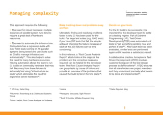 Continuous integration - stability, reliability and speed in software ...