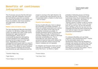 Continuous integration - stability, reliability and speed in software ...