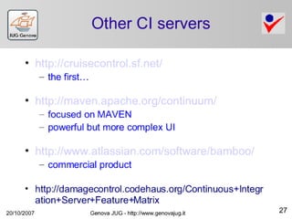 Continuous Integration With Hudson (and Jenkins) | PPT