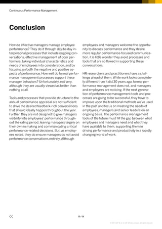 Continuous Performance Management | PDF