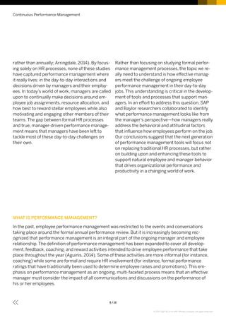 Continuous Performance Management | PDF