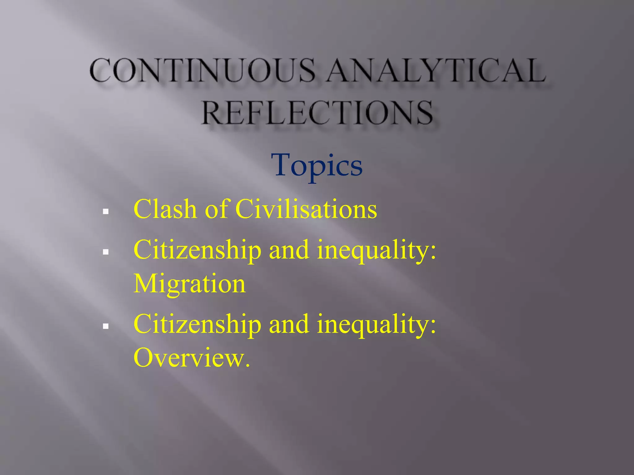 Continuous analytical reflections | PPT