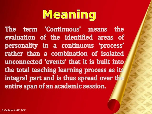 Continuous and Comprehensive Evaluation | PPT