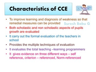 Continuous and Comprehensive Evaluation (CCE) | PPTX