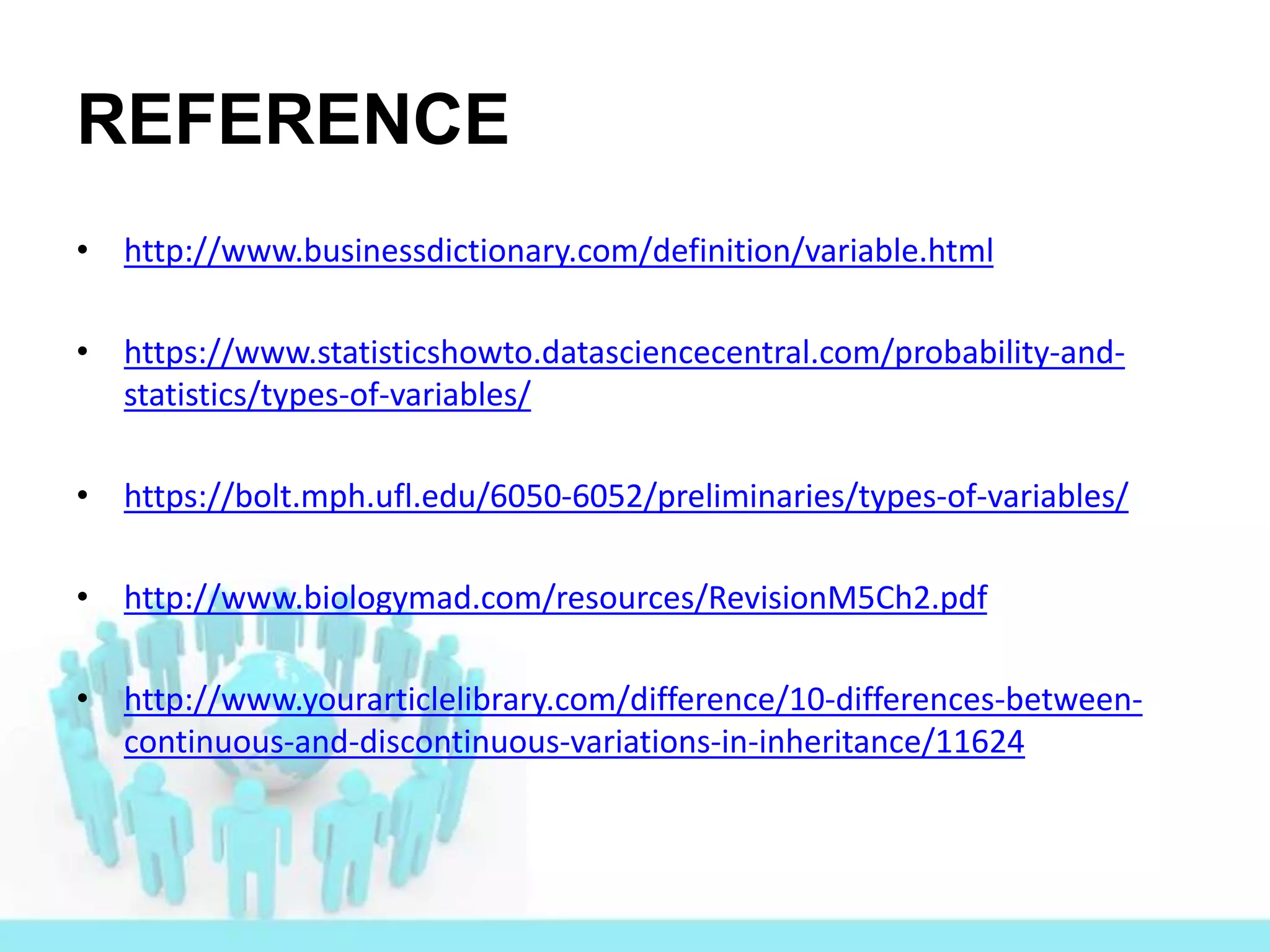 Continuous and discontinuous variable | PPTX