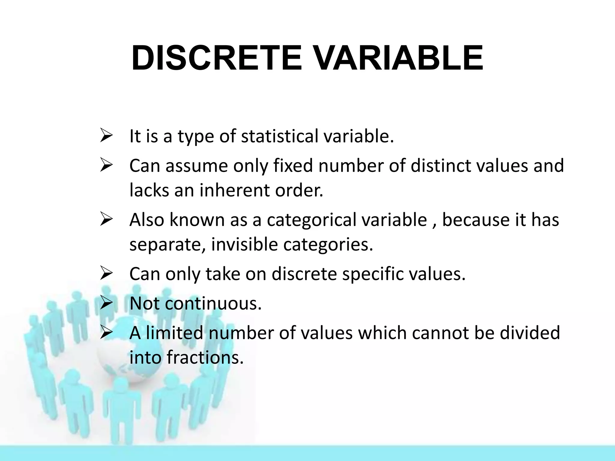 Continuous and discontinuous variable | PPTX