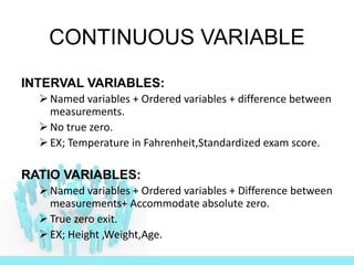 Continuous and discontinuous variable | PPTX
