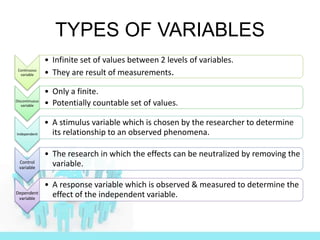 Continuous and discontinuous variable | PPTX