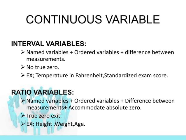 Continuous and discontinuous variable