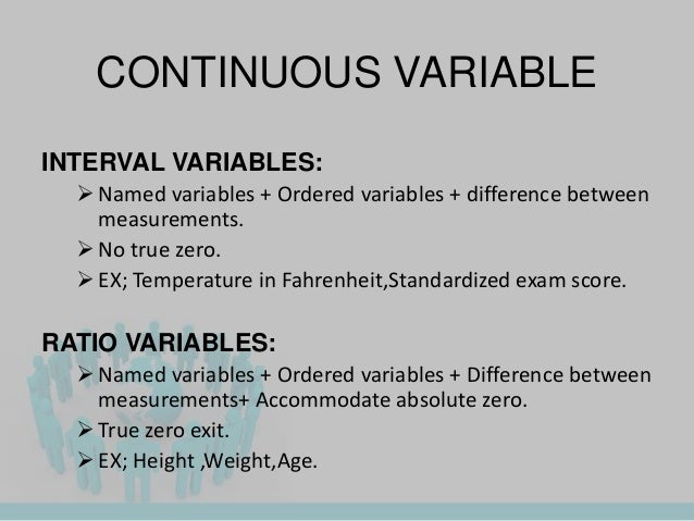 Continuous and discontinuous variable
