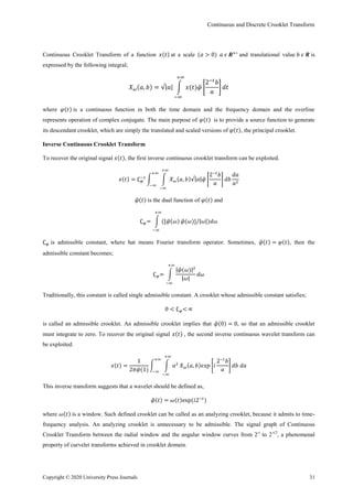 Continuous and Discrete Crooklet Transform | PDF