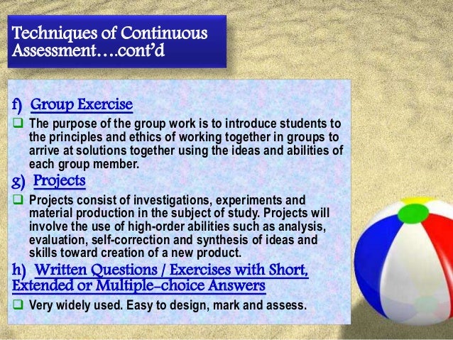 Continuous Assessment Continuous Assessment