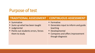 Continuous Assessment | PPTX
