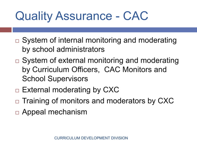 Continuous Assessment Component (CAC) of SEA | PPTX | Education ...