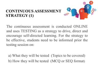 Continuous Assessment Guide_Edited 180111.pptx | Educational Assessment ...