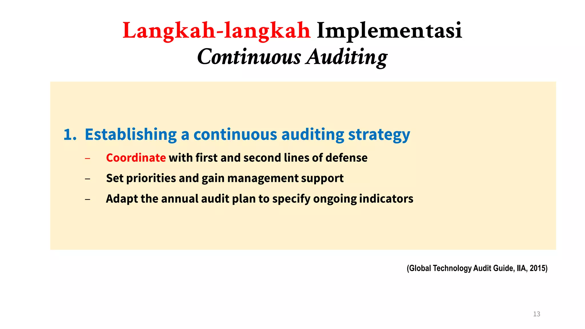 Continuous auditing dan continuous monitoring (cacm) | PDF