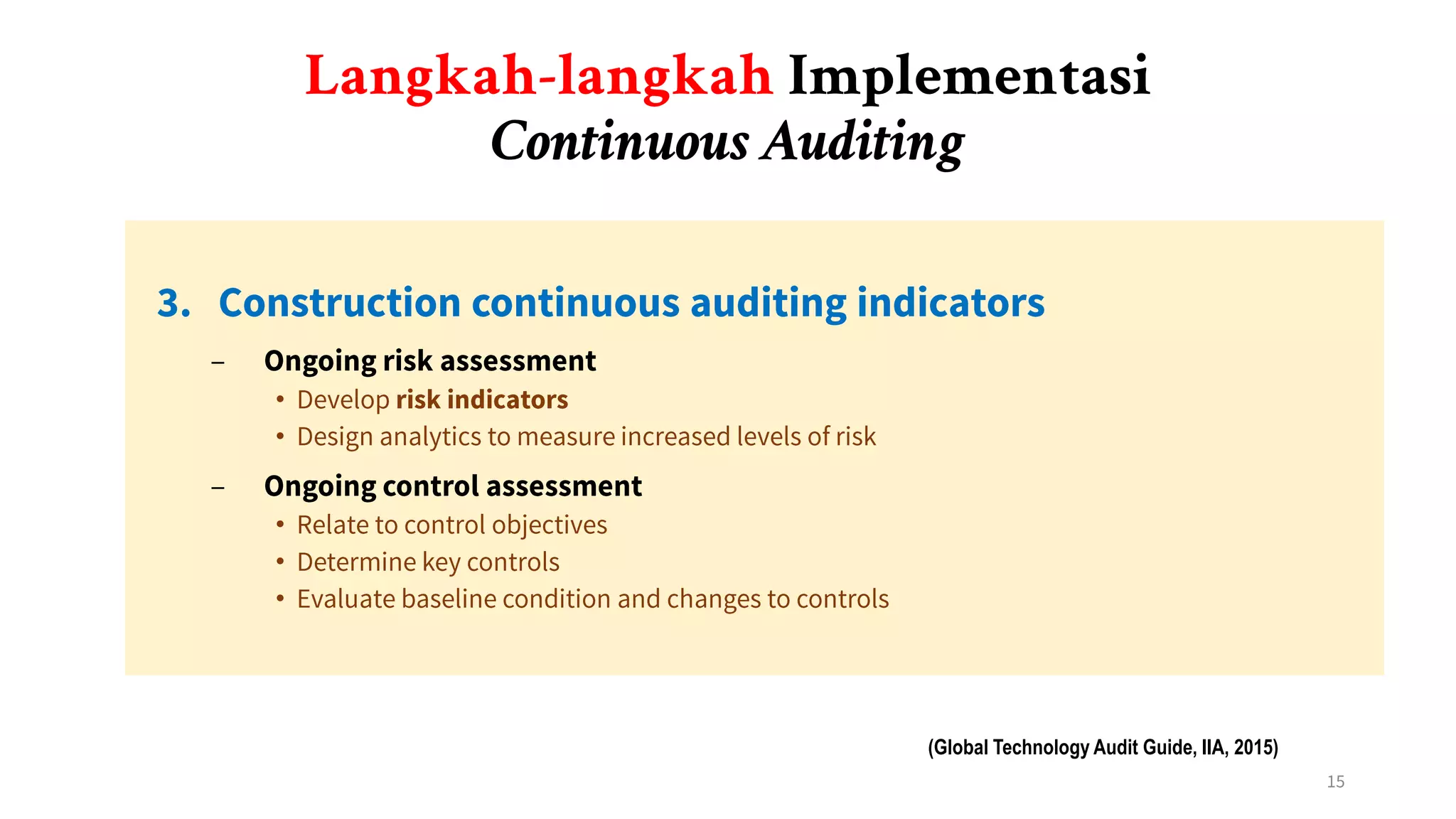 Continuous auditing dan continuous monitoring (cacm) | PDF