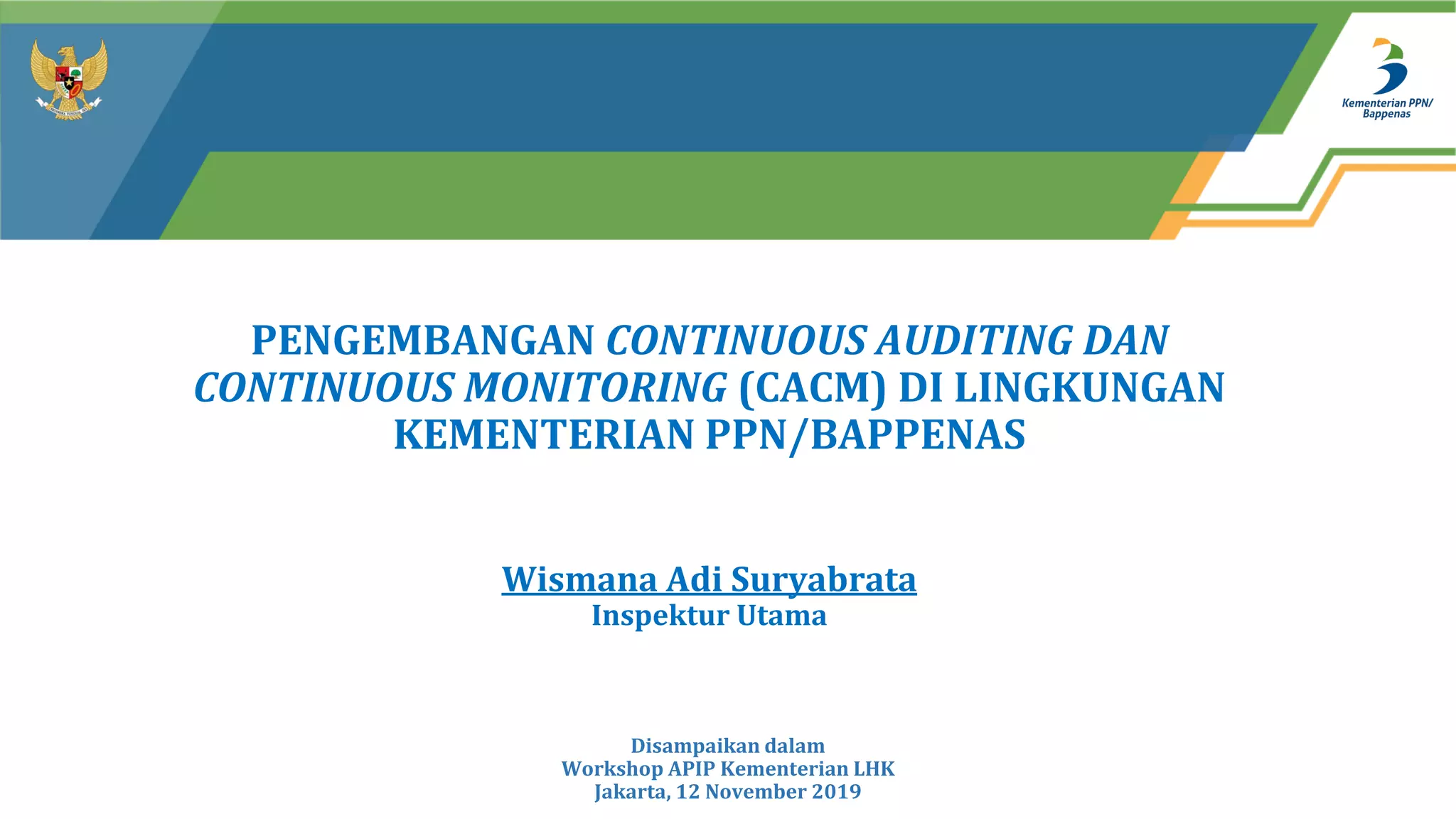 Continuous auditing dan continuous monitoring (cacm) | PDF