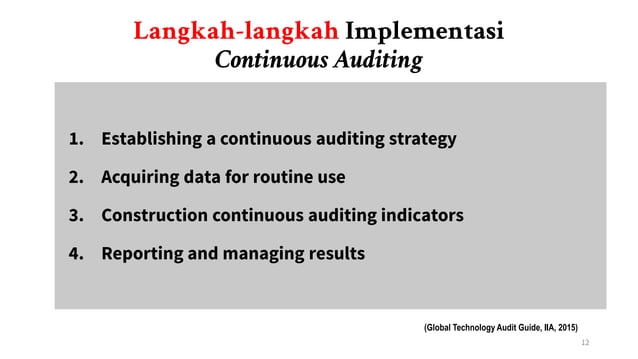 Continuous auditing dan continuous monitoring (cacm) | PDF