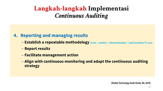 Continuous auditing dan continuous monitoring (cacm) | PDF