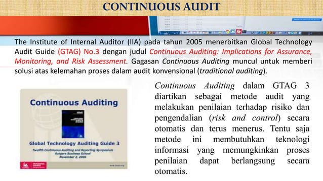 Continuous auditing dan continuous monitoring (cacm) | PPT Continuous auditing dan continuous monitoring (cacm) | PPT