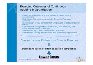 Continuous Auditng And Process Optimisation | PPT