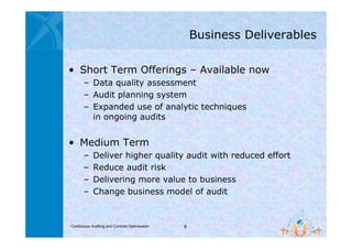 Continuous Auditng And Process Optimisation | PPT