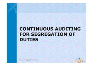 Continuous Auditng And Process Optimisation | PDF