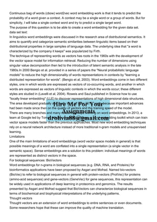 Continuous bag of words cbow word2vec word embedding work .pdf