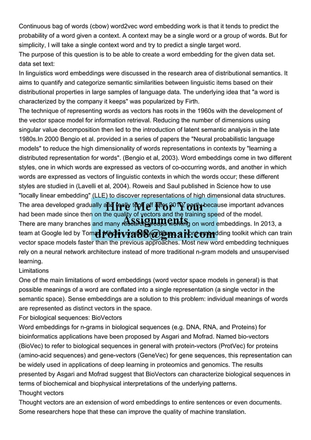 Continuous bag of words cbow word2vec word embedding work .pdf