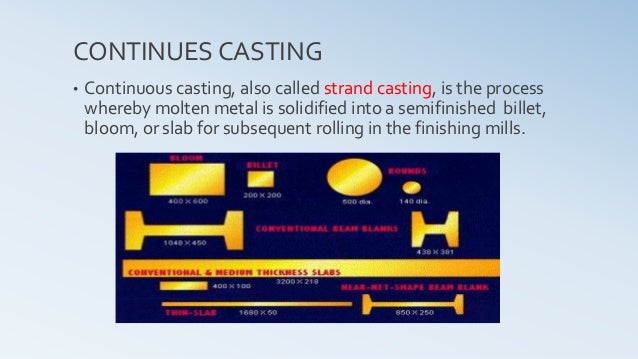 Continuous casting of billets