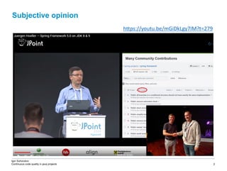 Continuous code quality_in_java | PPT