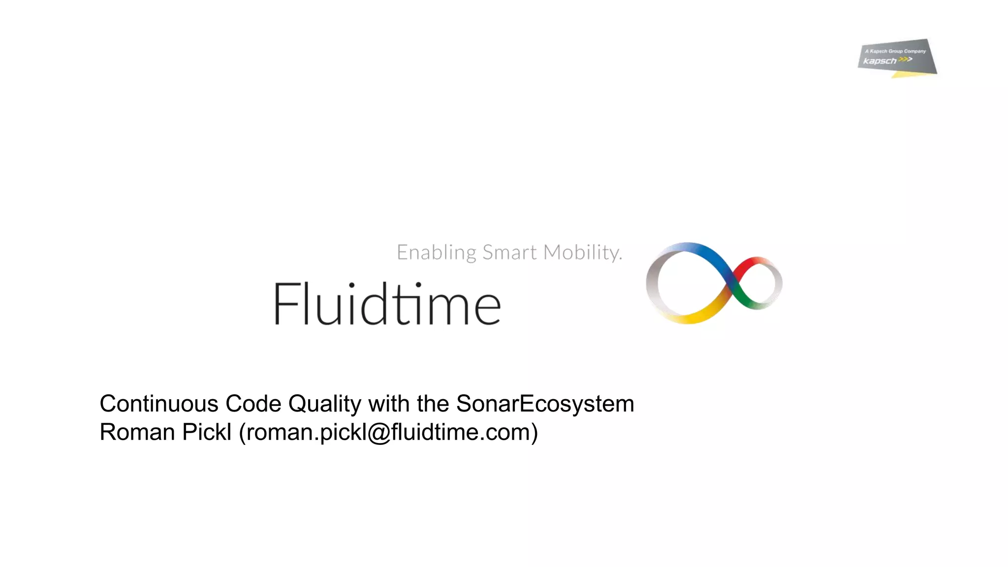 Continuous Code Quality with the sonar ecosystem | PPT