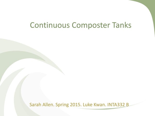 Continuous composting tanks | PPTX