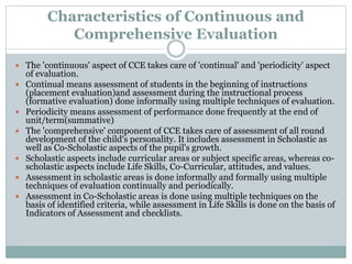 Continuous and Comprehensive Evaluation | PPTX