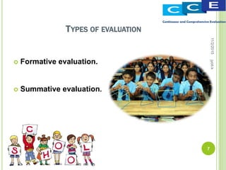 Continuous comprehensive evaluation presentation from jyoti.k,,, | PPT