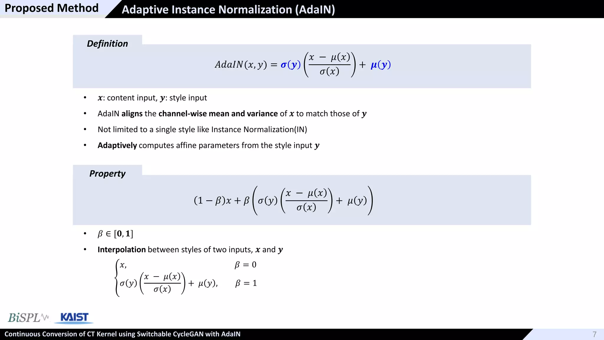 Continuous Conversion of CT Kernel using Switchable CycleGAN with AdaIN ...
