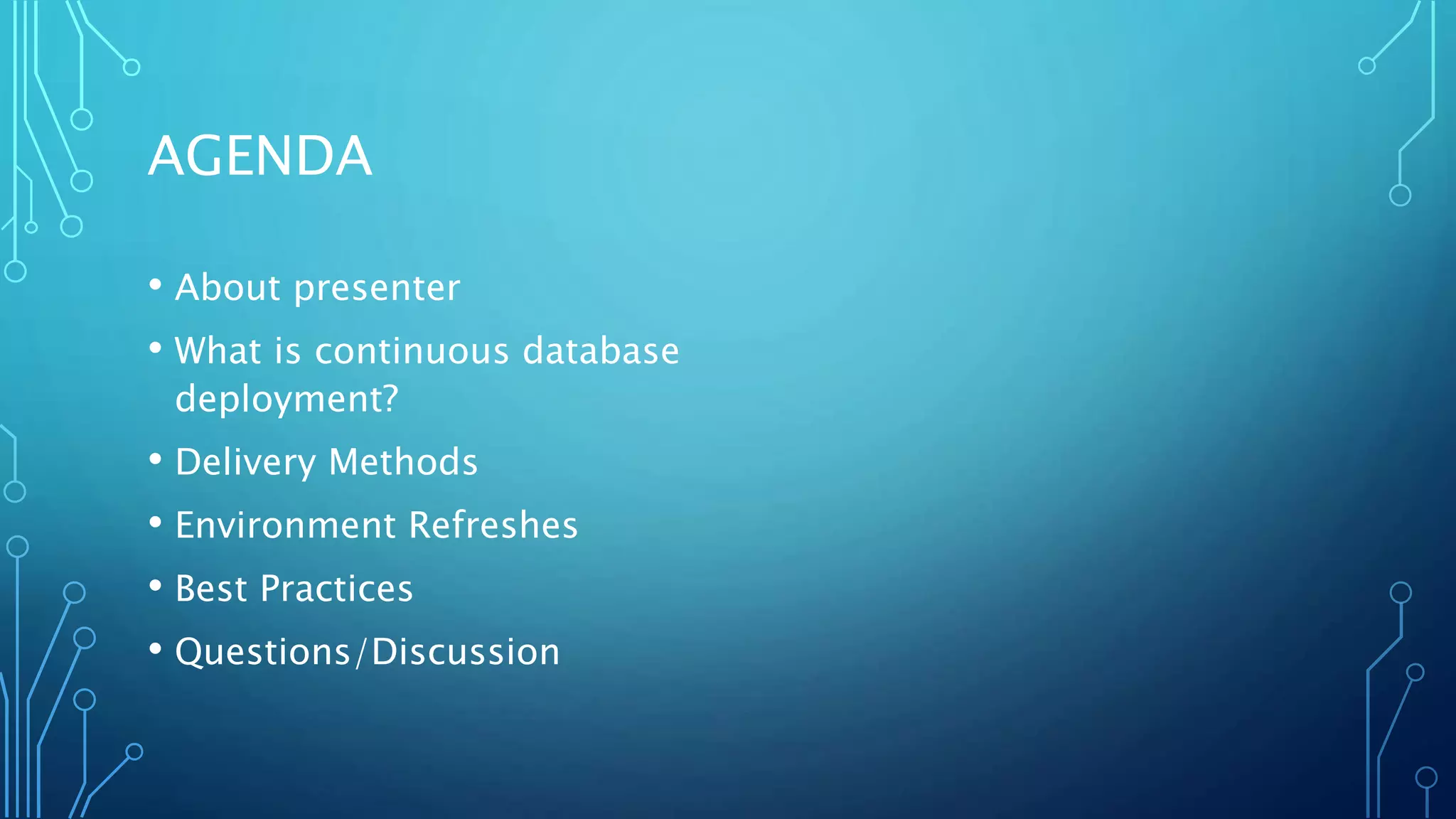 Continuous database deployment | PPTX