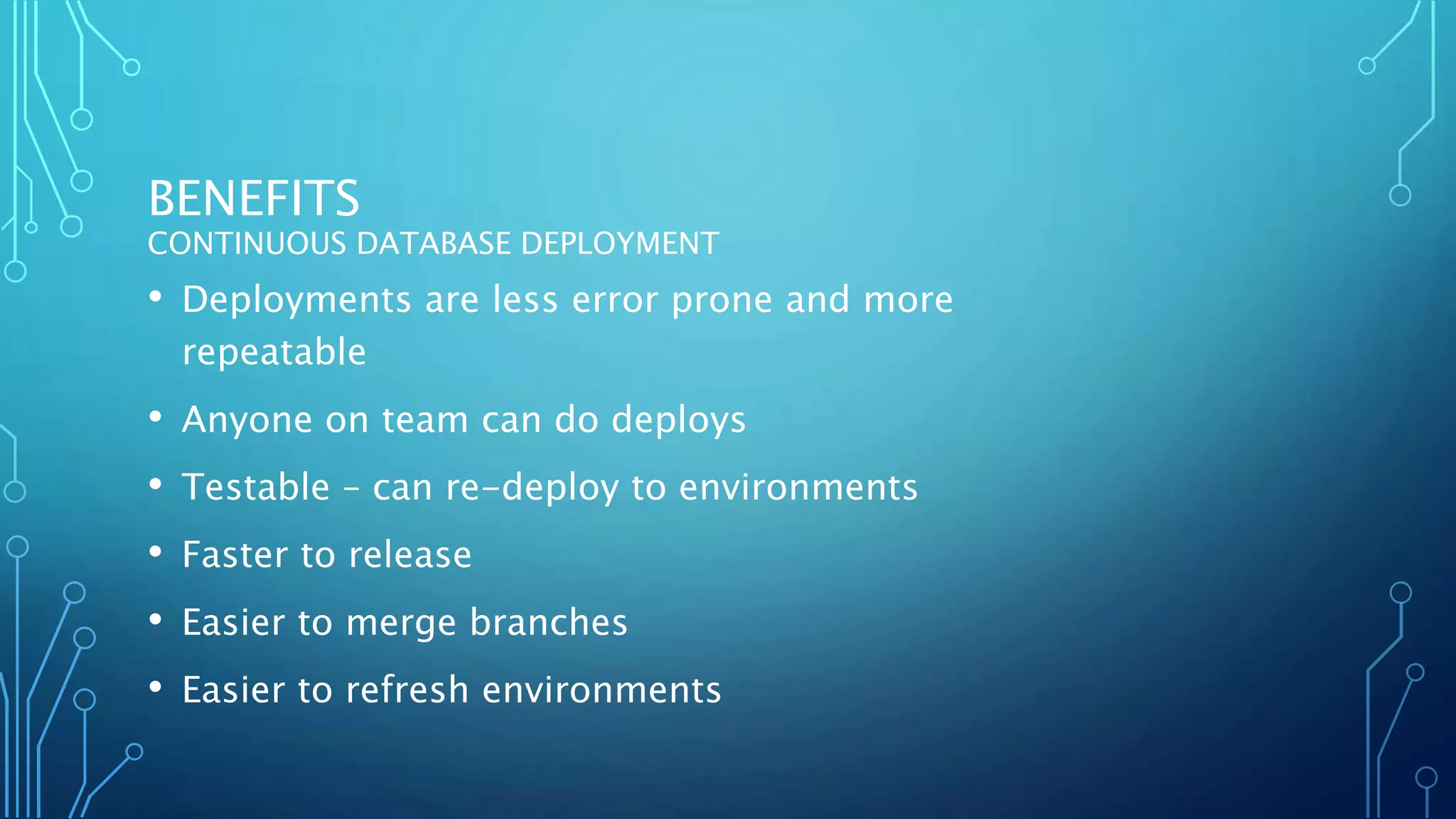 Continuous database deployment | PPTX
