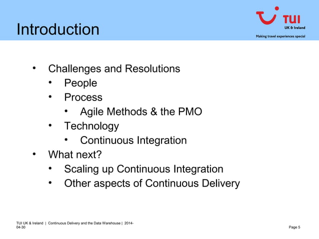 Tui Travel - Overcoming the Challenges of Agile Methods | PPT