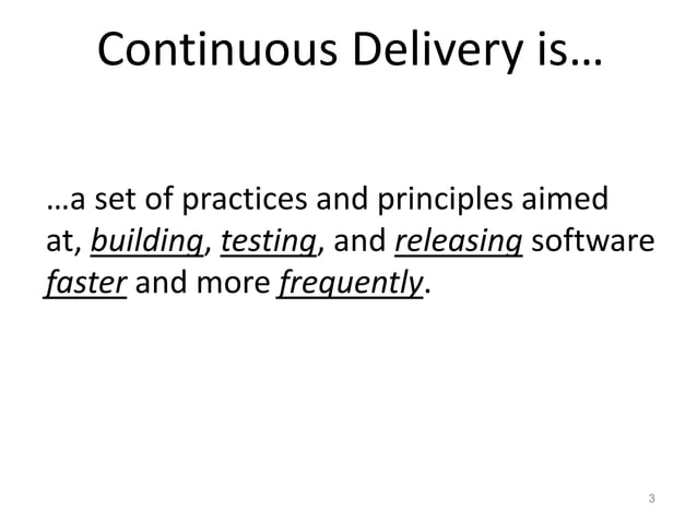 Continuous Delivery Applied | PPTX
