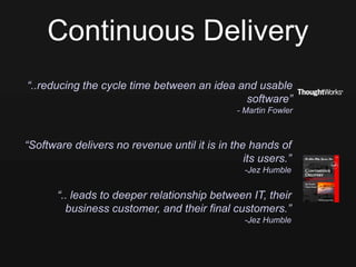 Continuous delivery on the cloud | PPT
